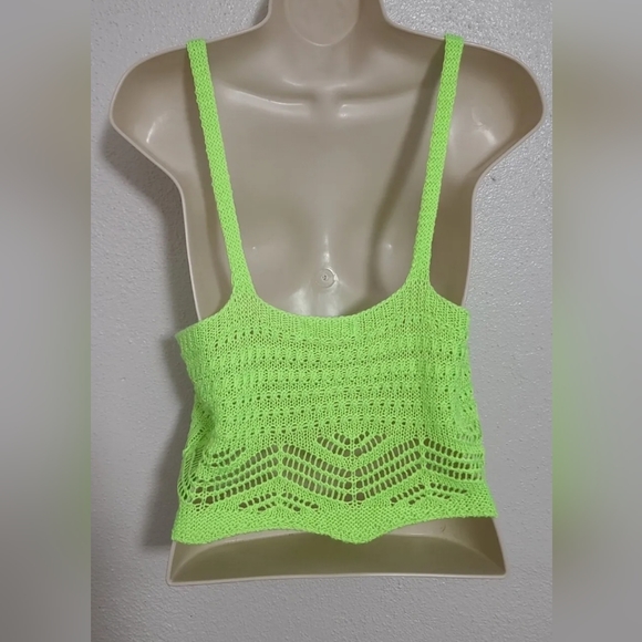 Jolie & Joy by FCT With Love | Tops | Jolie Joy Knit Crochet Neon Green ...